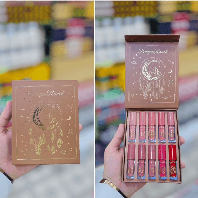 Dragon Ranee 10 Pcs Velvet Matte Liquid Lipstick Gift Set – Glowxii